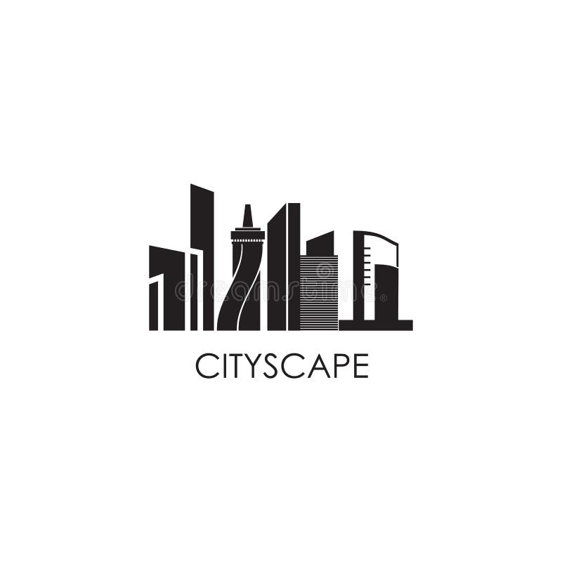 Cityscape Logo Design Vector Template Stock Vector - Illustration of ...