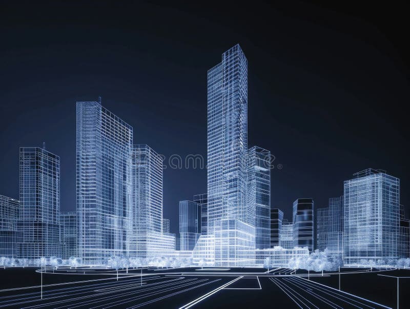 Cityscape with Many Tall Buildings, Suitable for Use in Urban Planning ...