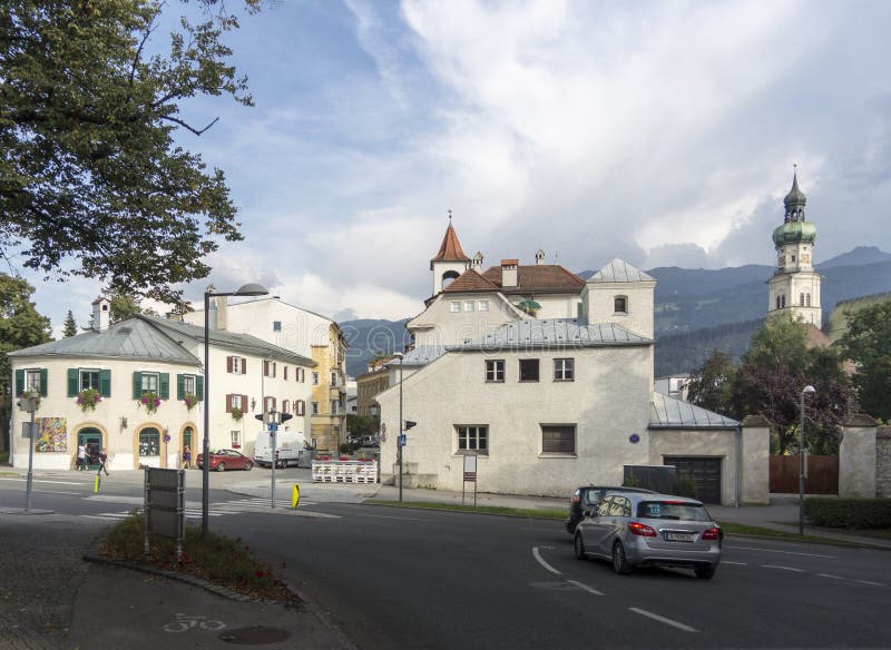 Hall in Tirol, Austria editorial photography. Image of road - 157027472