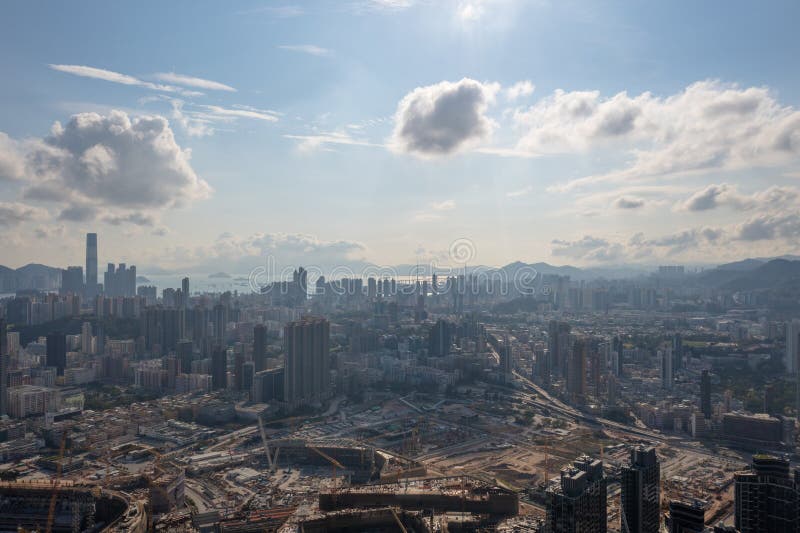 Cityscape of Middle of Kowloon View from Kowloon City 24 April 2022 ...