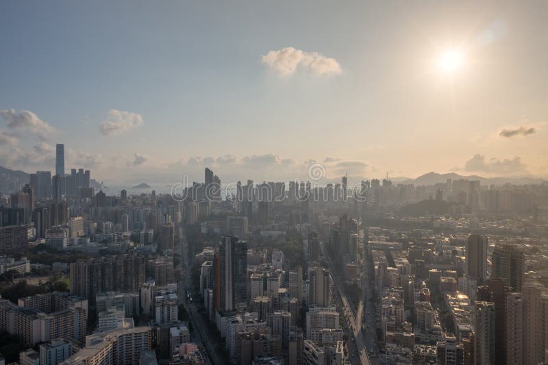 Cityscape of Middle of Kowloon View from Kowloon City 24 April 2022 ...