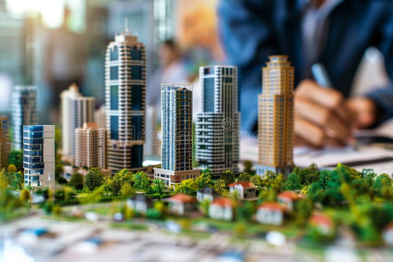 Cityscape Model stock illustration. Illustration of architecture ...