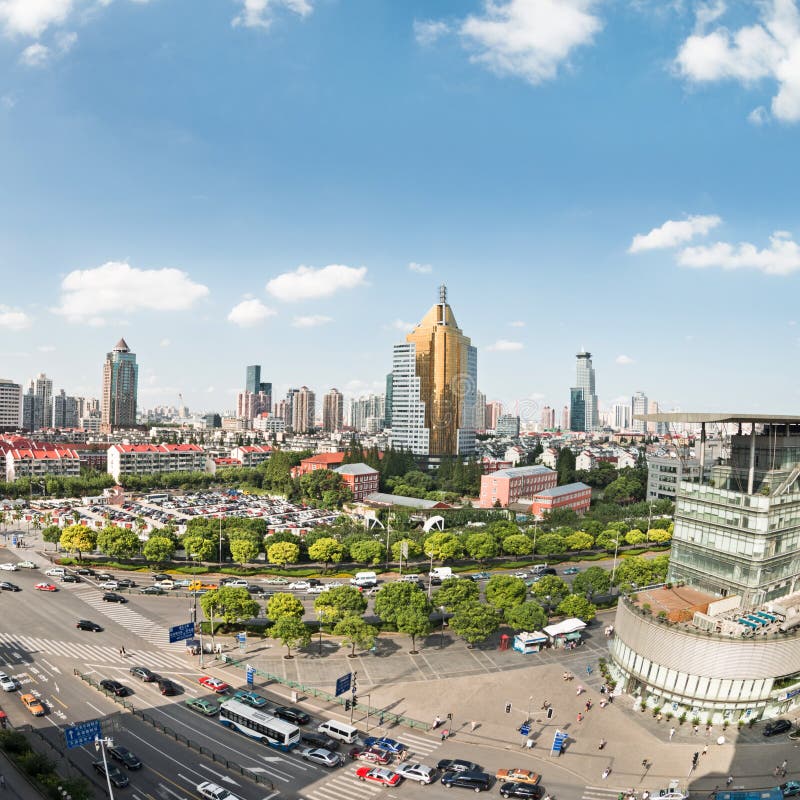 Cityscape of modern city stock image. Image of structure - 28688561