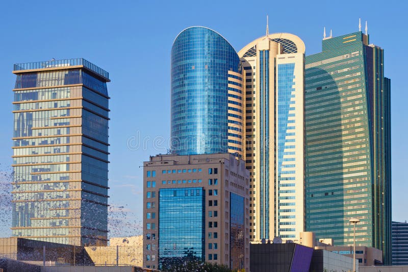 Cityscape with Modern High-rise Buildings Stock Image - Image of center ...