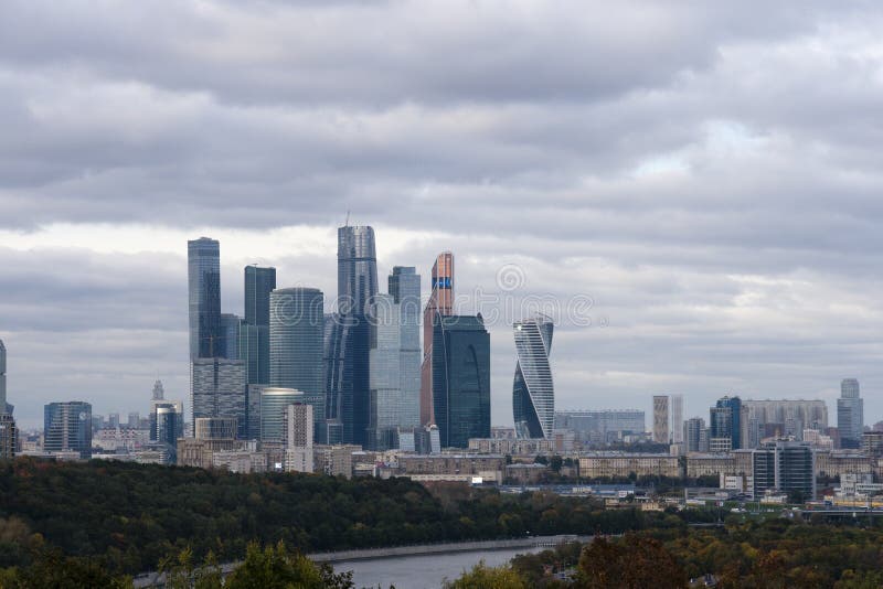 Cityscape in moscow editorial stock image. Image of modern - 92738884