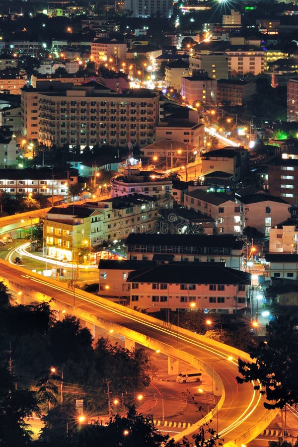Cityscape, night view stock photo. Image of home, curve - 28230480