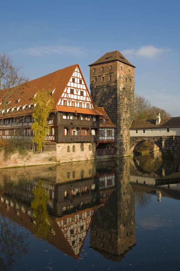 Cityscape of Nuremberg in Autumn Stock Image - Image of architecture ...