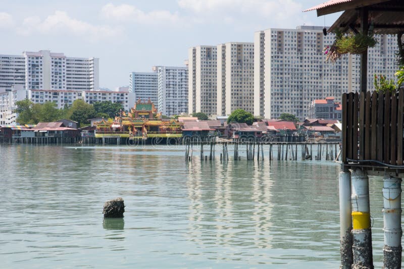 Cityscape and Ocean Infront at Penang Malaysia Stock Photo - Image of ...
