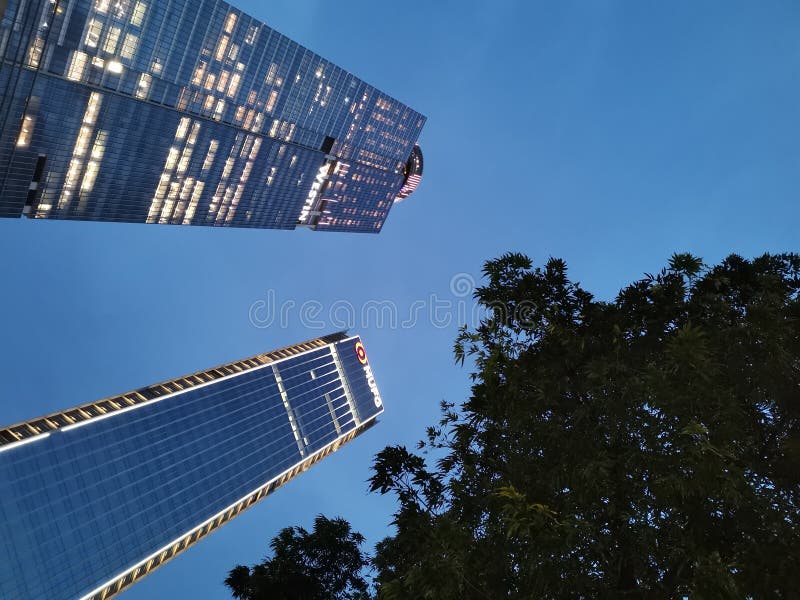 Cityscape Office Building in Dusk Time Stock Image - Image of dusk ...