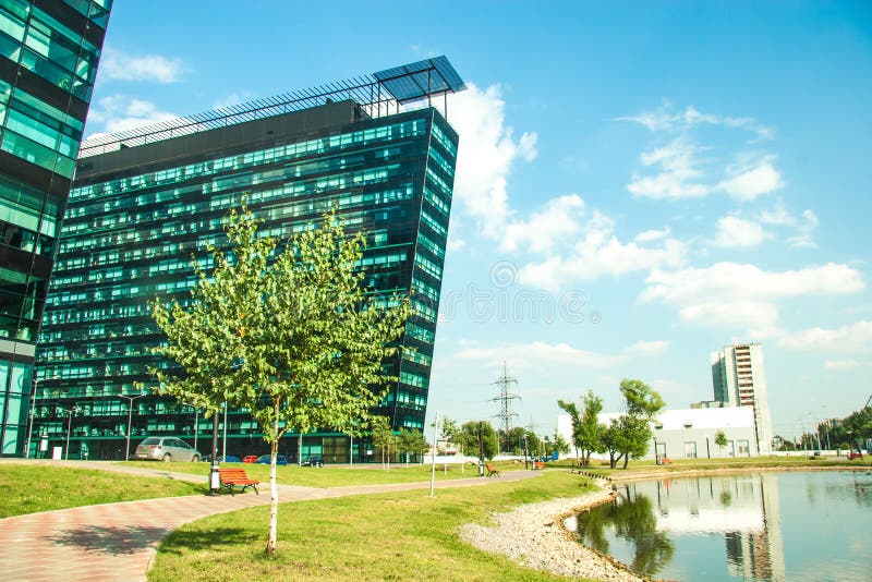Cityscape office buildings stock photo. Image of construction - 27281216