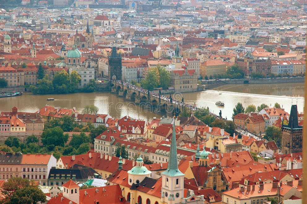 Cityscape of old prague stock photo. Image of horizontal - 3102738