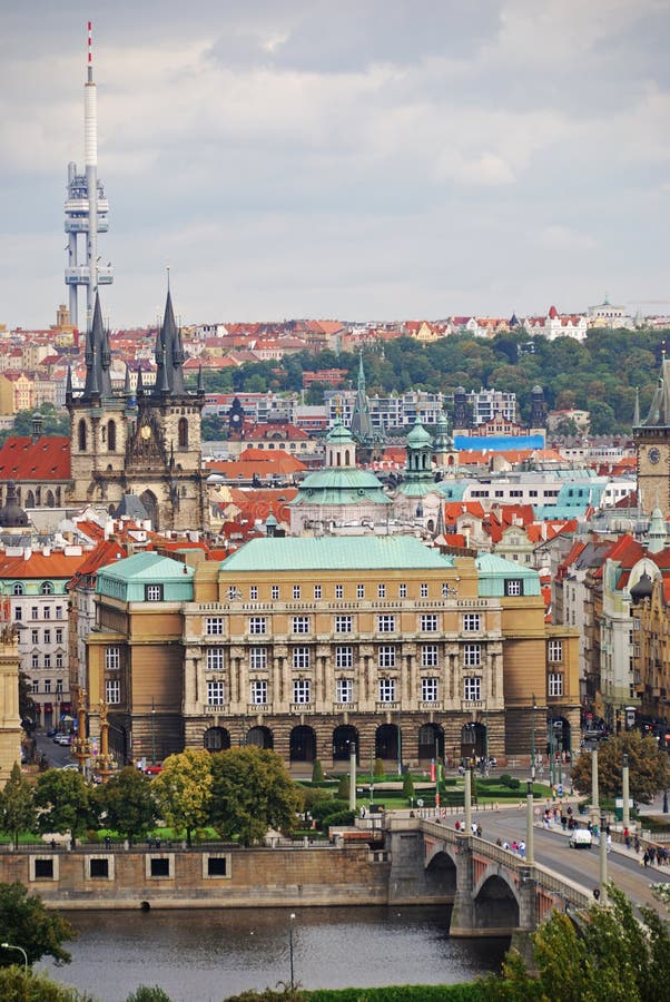 Cityscape of Old Prague, Europe Stock Image - Image of vertical, houses ...