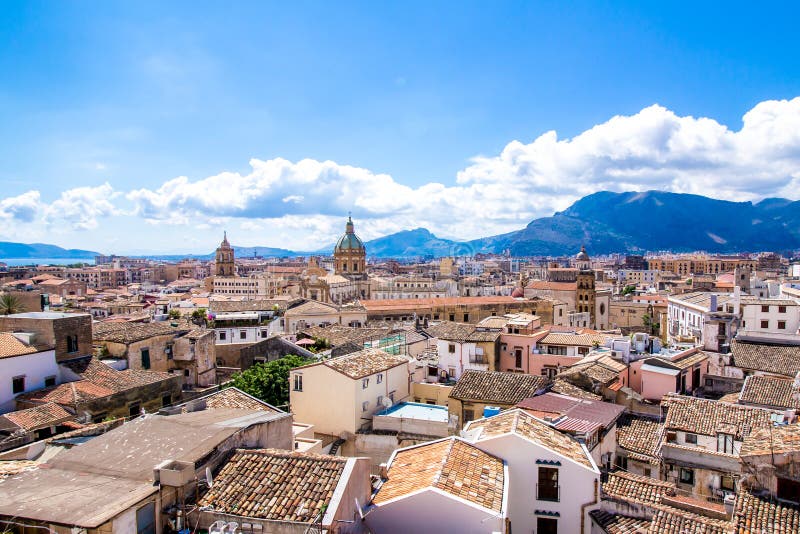 Cityscape of Palermo in Italy Stock Image - Image of mediterranean ...