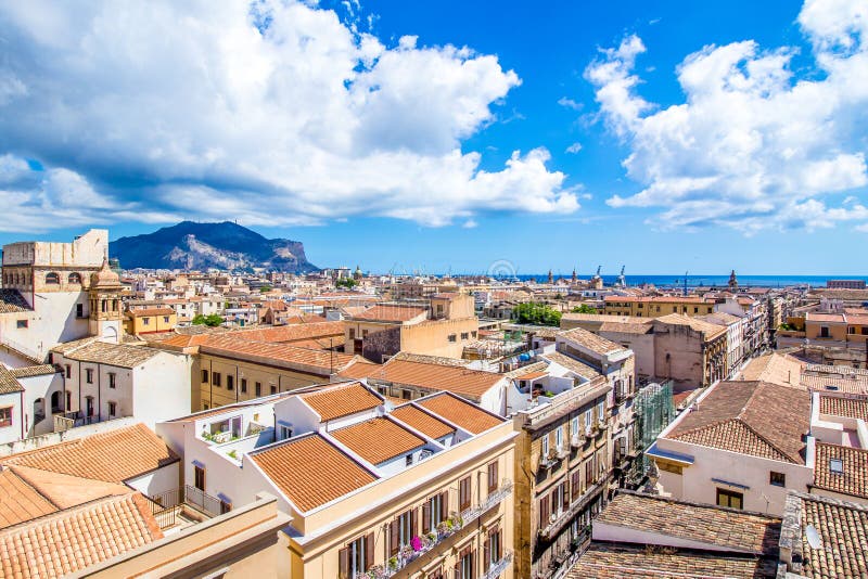 Cityscape of Palermo in Italy Stock Image - Image of horizon ...