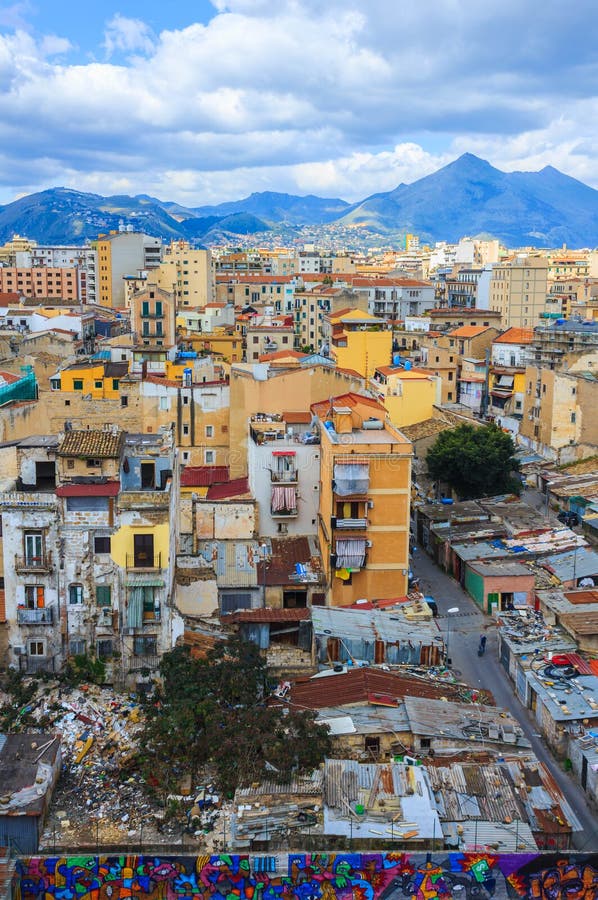 Cityscape of Palermo. stock photo. Image of scene, warm - 54578006