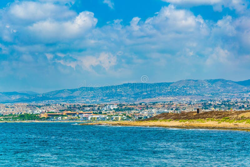 Cityscape of Paphos on Cyprus Stock Image - Image of promenade, summer ...