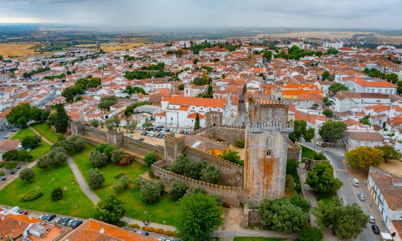 Cityscape of Portuguese Town Beja Stock Photo - Image of fortifications ...
