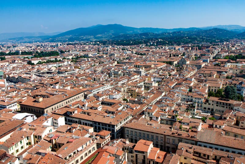 Cityscape of Red Roofs in Florence Italy Stock Photo - Image of summer ...
