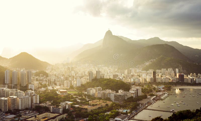 Cityscape of Rio De Janeiro, Brazil Stock Image - Image of panorama ...