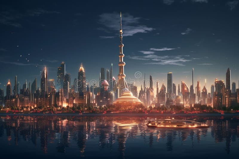 Cityscape Scenes with Iconic Landmarks Stock Illustration ...