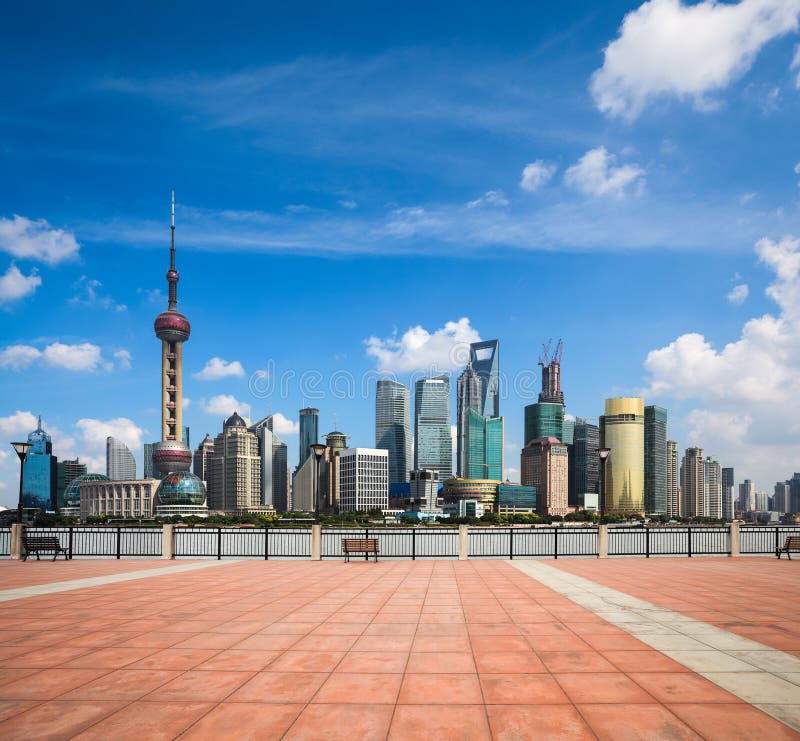 Cityscape of shanghai stock image. Image of building - 30628629