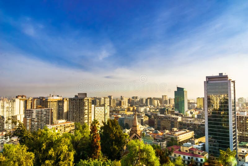 Cityscape of Santiago De Chile Editorial Stock Photo - Image of ...