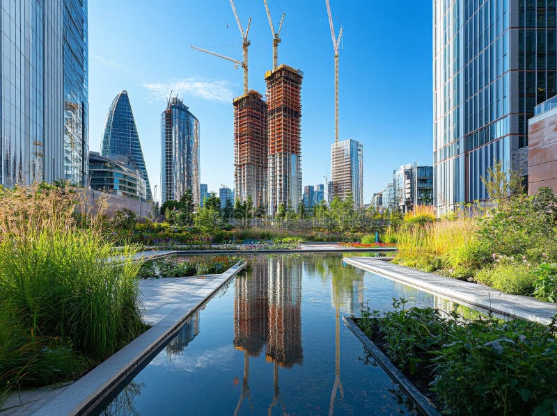 Cityscape of Striking Beauty with Sleek Modern Architecture and ...