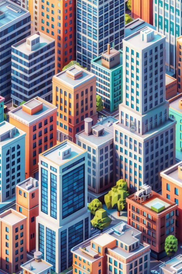 Cityscape with Tall Buildings, Perfect for Urban Concepts Stock Image ...