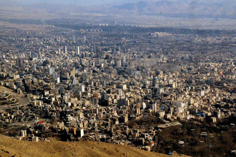 Aerial Panorama Tehran Skyline Stock Photos - Free & Royalty-Free Stock ...