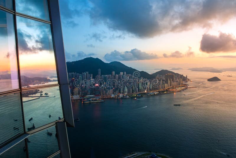 Cityscape from Top View of Sky100 Building Stock Photo - Image of ...