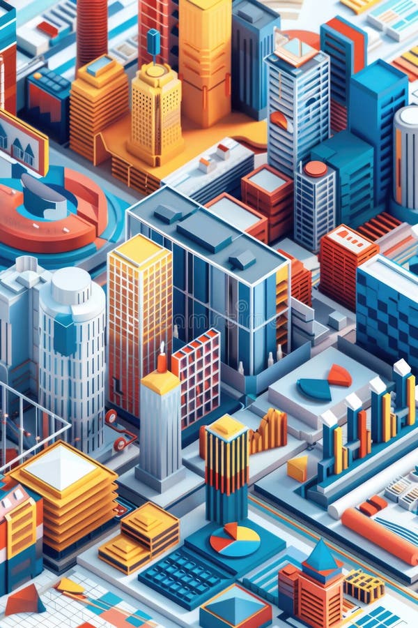 Cityscape with Towering Buildings, Suitable for Urban Themes Stock ...