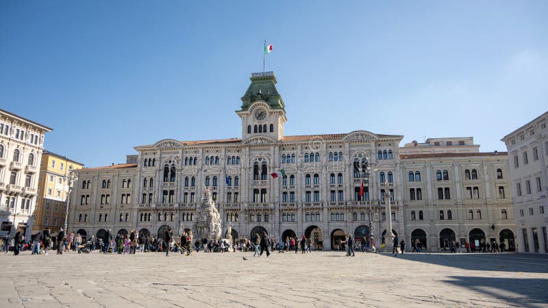 Cityscape of Trieste, Italy Editorial Photography - Image of medieval ...