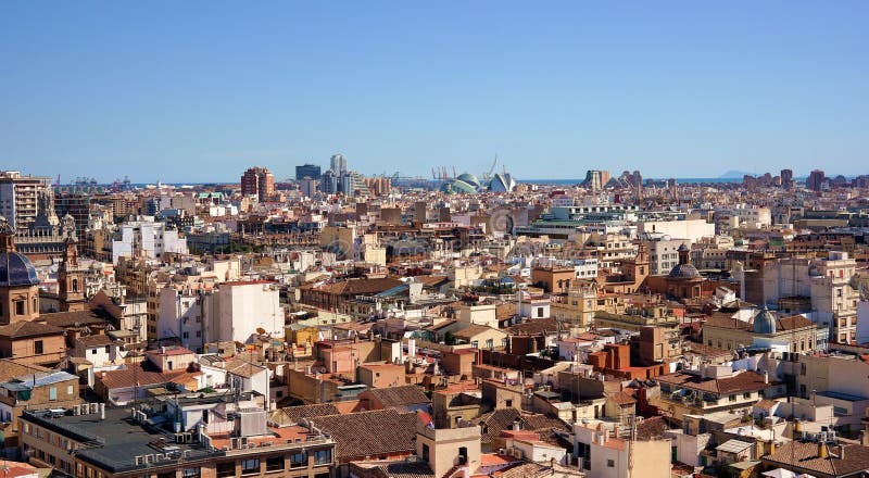Cityscape of Valencia city editorial photo. Image of city - 86123406