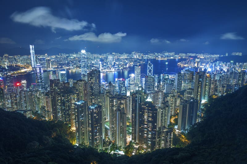Cityscape van Hongkong stock afbeelding. Image of bestemming - 72171385