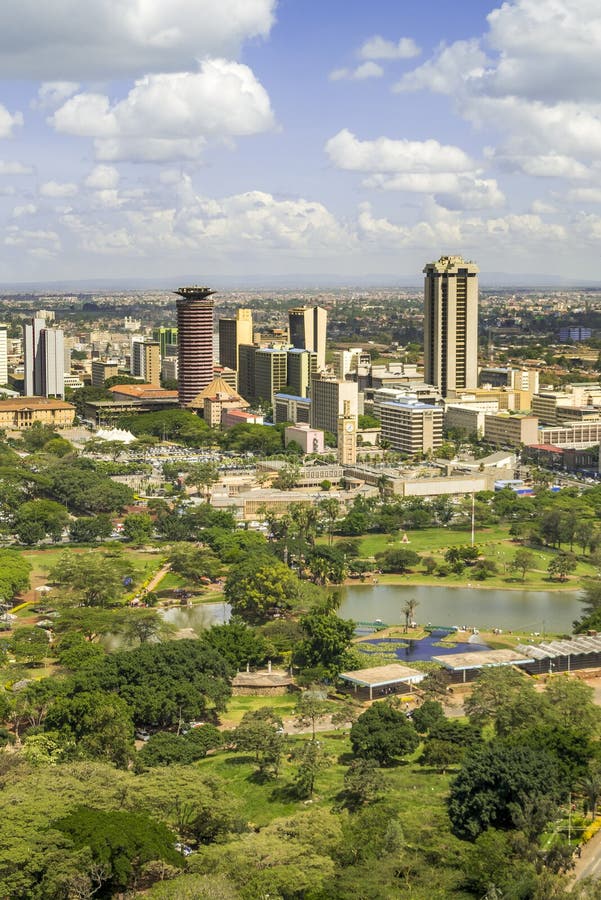 Cityscape Van Nairobi - Hoofdstad Van Kenia Stock Foto - Image of ...