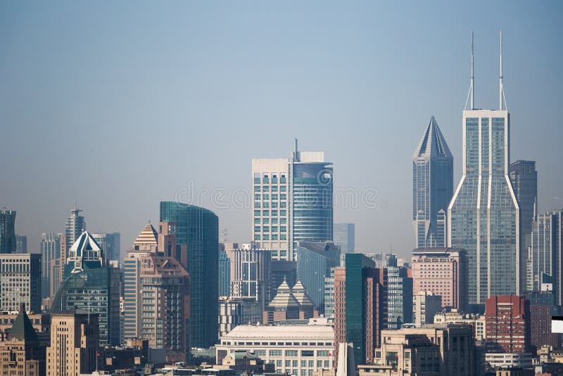Cityscape Van Shanghai Close-up Stock Foto - Image of toren, toerisme ...