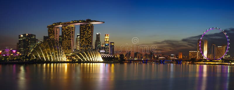 Cityscape van Singapore redactionele stock afbeelding. Image of modern ...