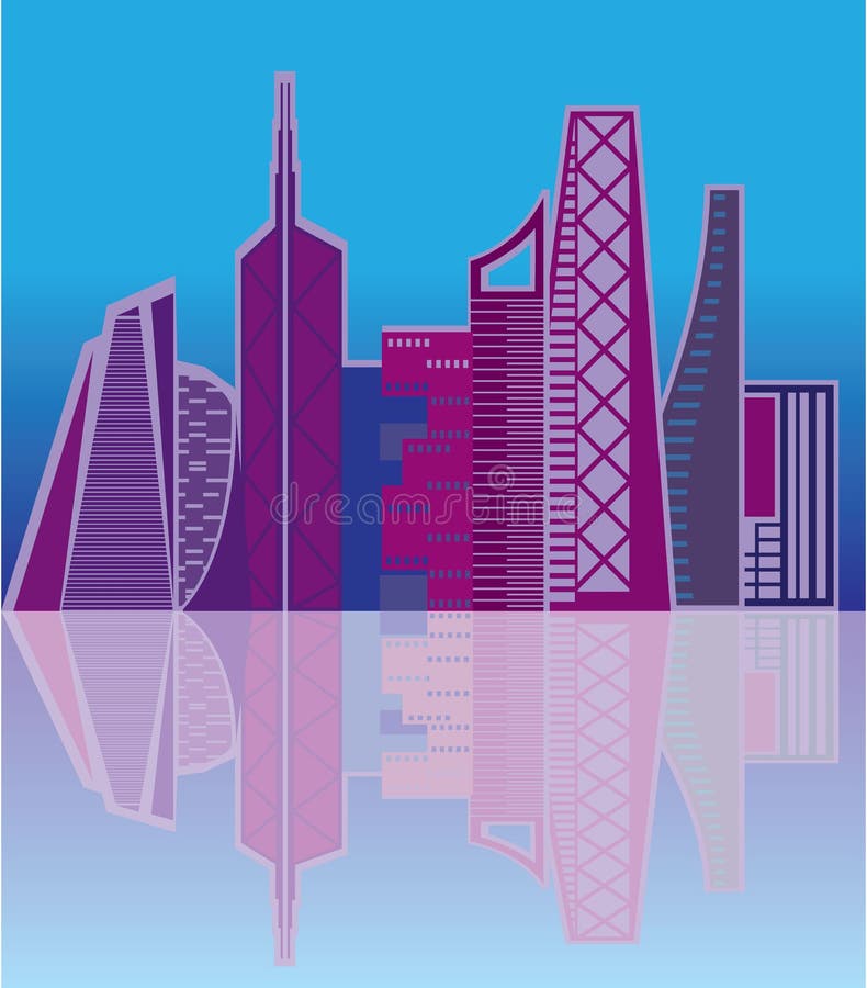 Cityscape vector stock vector. Illustration of scene - 49276792