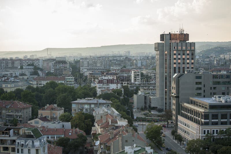 Cityscape View of Downtown Varna Bulgaria Stock Image - Image of ...