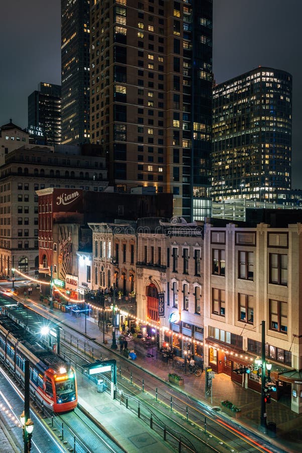 View of Main Street, in Downtown Houston, Texas Editorial Stock Image ...
