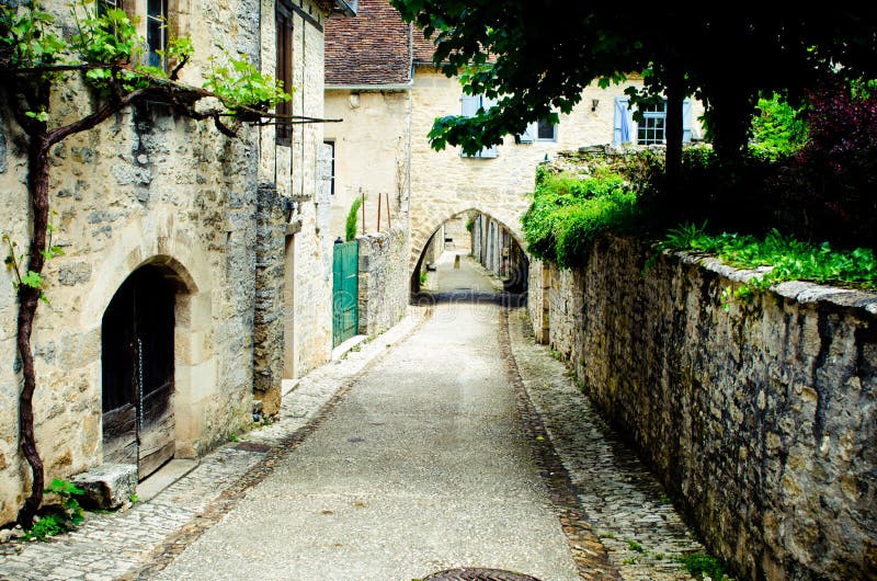 Quercy stock photo. Image of town, medieval, arch, arcade - 29718528