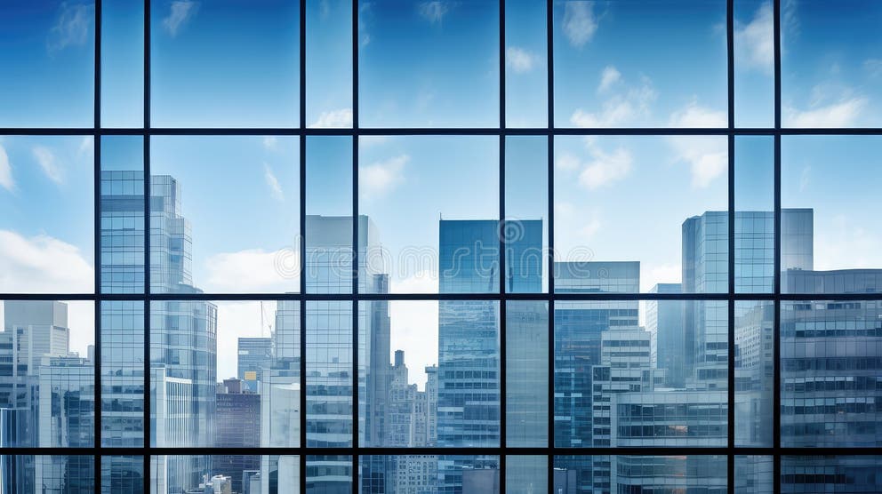 Cityscape windows doors stock illustration. Illustration of skyscraper ...