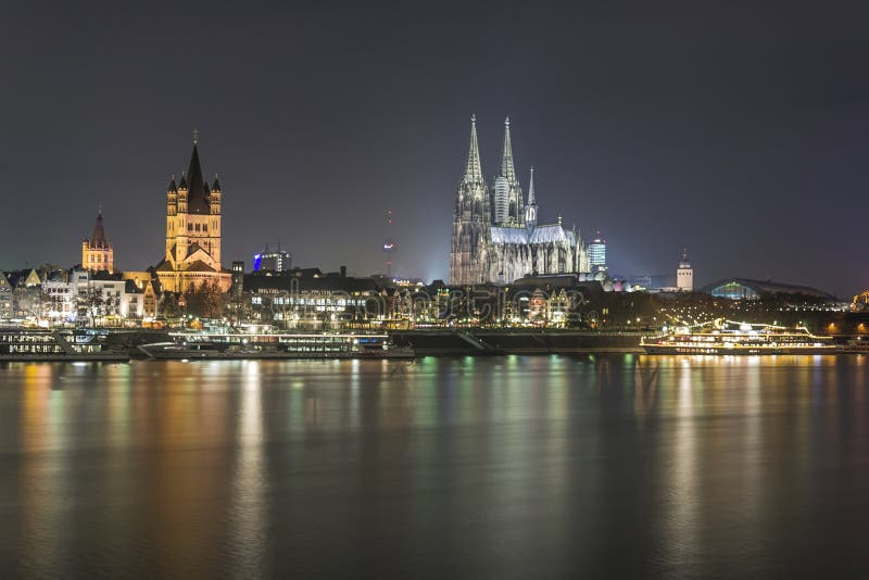 Koln (Cologne) stock photo. Image of cologne, koln, night - 28556750