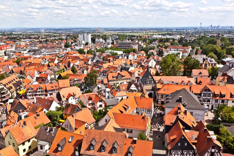 Cityview of Old Historic Town of Oberursel Stock Photo - Image of huts ...
