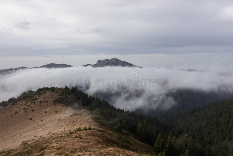 Ciucas Massif in Romania stock image. Image of dramatic - 243952643