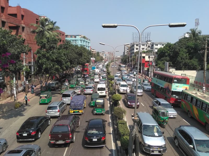 Ciudad de Dacca foto de archivo editorial. Imagen de atasco - 127655593