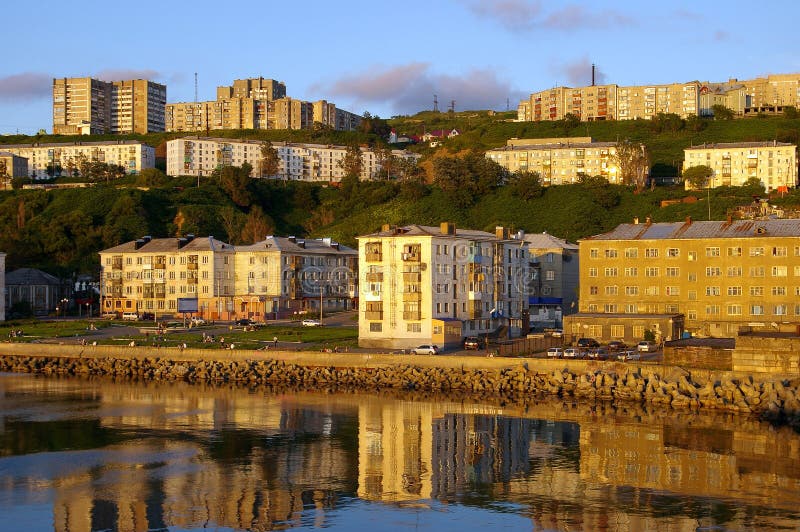 La Ciudad Kholmsk De La Isla Sakhalin.the. Foto de archivo - Imagen de ...