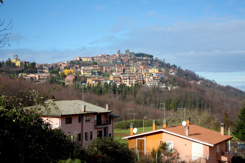 Ciudad De Rocca Priora, Roma, Italia Foto de archivo - Imagen de ...