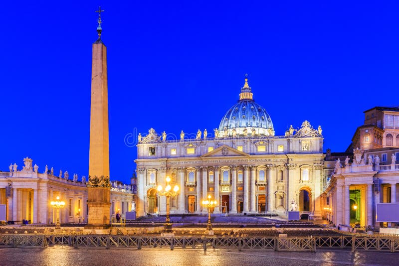Ciudad Del Vaticano, Roma Italia Foto de archivo - Imagen de iluminado ...