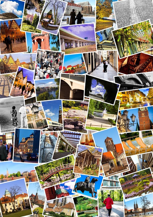 Collage de la ciudad imagen de archivo. Imagen de redondeado - 188345